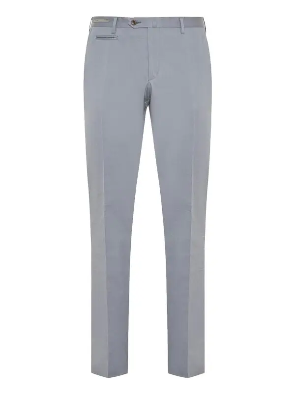 Corneliani Pressed-crease Tapered Trousers - Blue