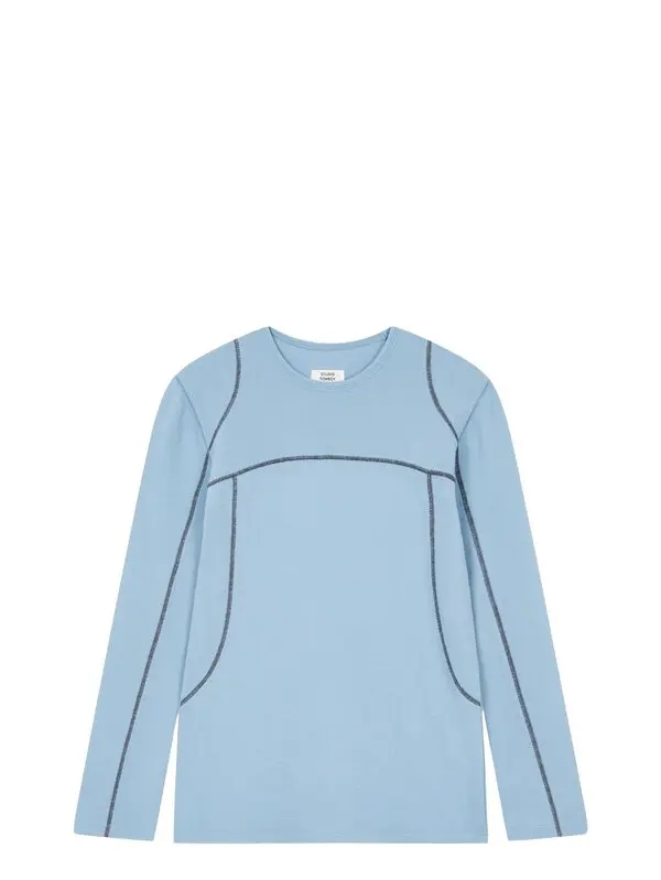 STUDIO TOMBOY Seam Detailing Sweatshirt - Blue