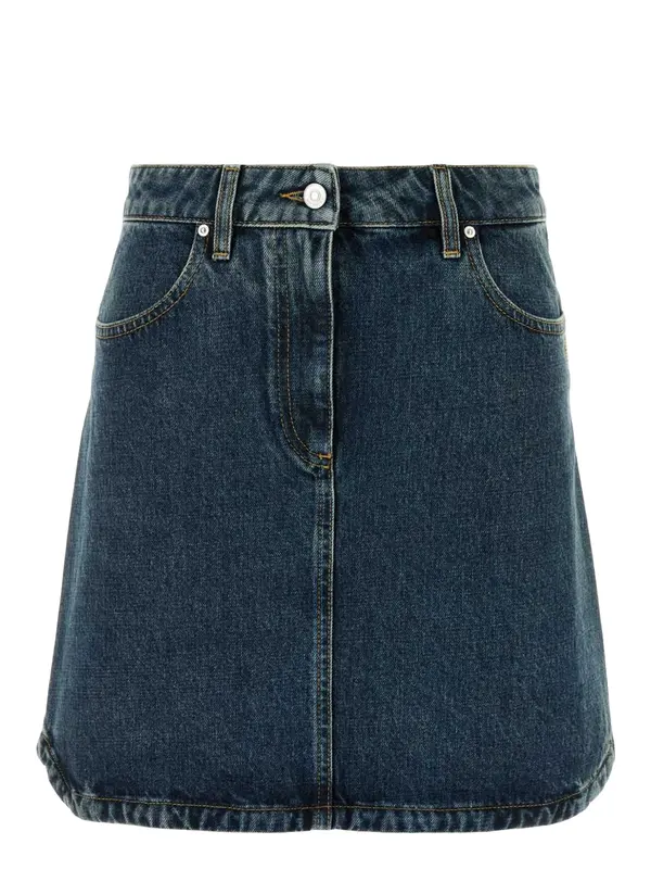 Givenchy High-waisted Denim Skirt - Blue
