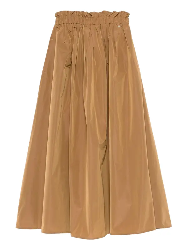 Herno Elasticated-waistband Maxi Skirt - Brown