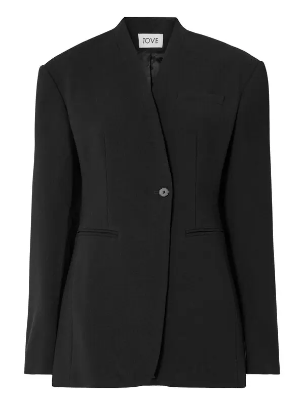 Tove Aster Asymmetric Blazer - Black