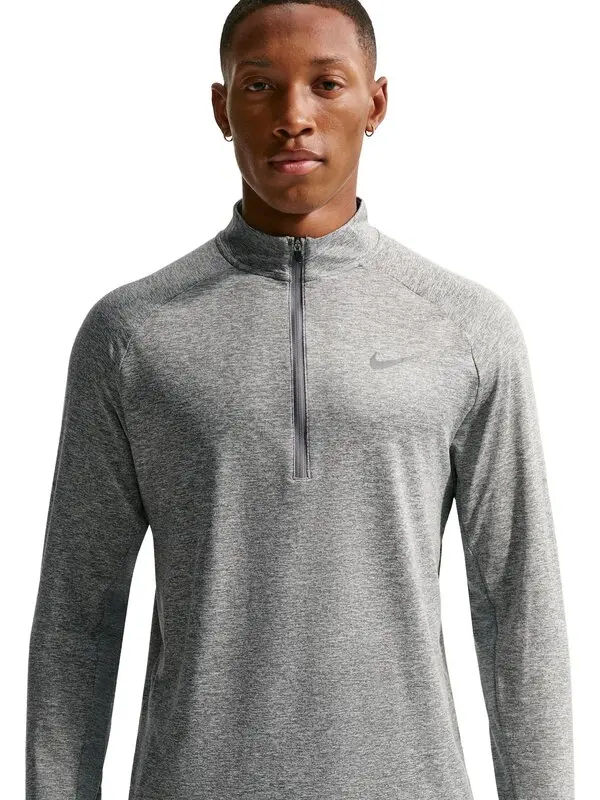 Nike Stride Dri-fit 1/4-zip Running Top - Grey