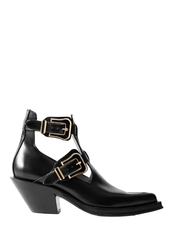 Gabriela Hearst Castro Leather Ankle Boots - Black