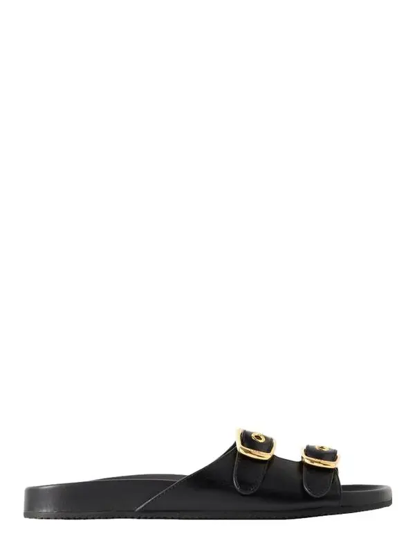 Chloé Polly Leather Slides - Black