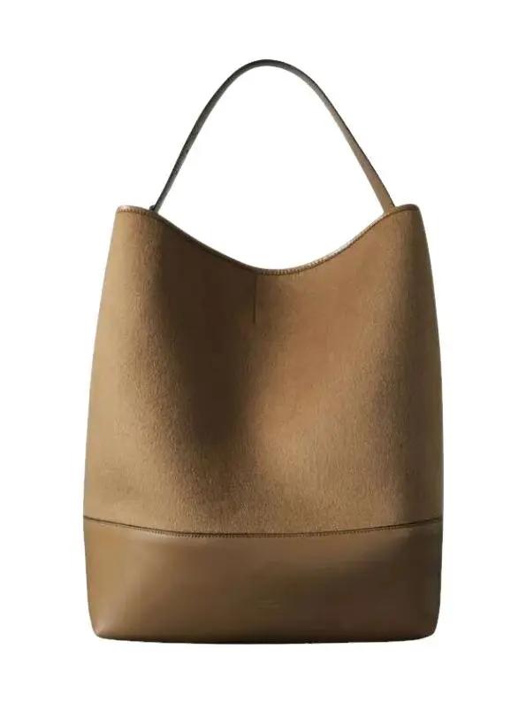 TOTÊME - TOTEME Leather-Trimmed Wool Tote