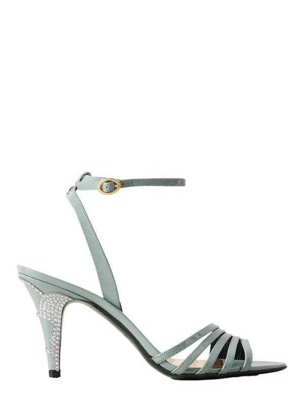 Valentino Garavani Ladycrush Glossed-leather Pumps - Green
