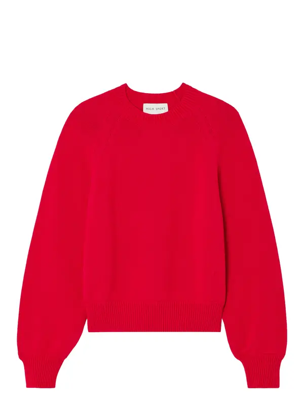 HIGH SPORT Lara Cotton Sweater - Red