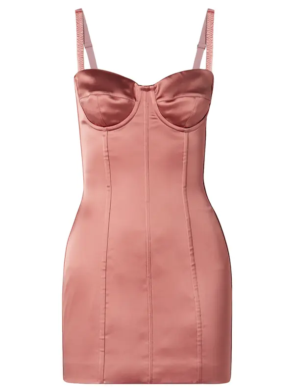 Dolce & Gabbana Satin Mini Dress - Pink