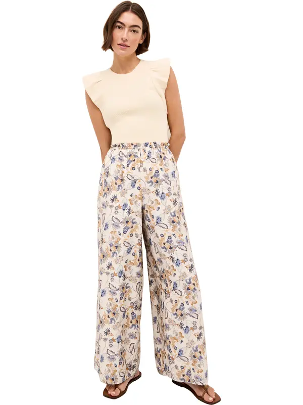 MARIE OLIVER Solange Printed Wide Leg Pant - Crossvine