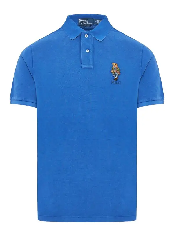 Polo Ralph Lauren Embroidered-logo Polo Shirt - Blue