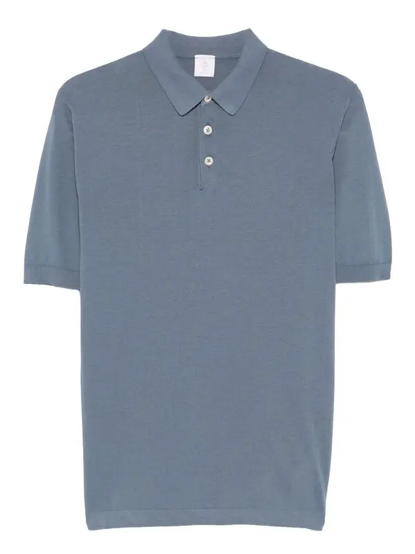 Eleventy Cotton Polo Shirt - Blue