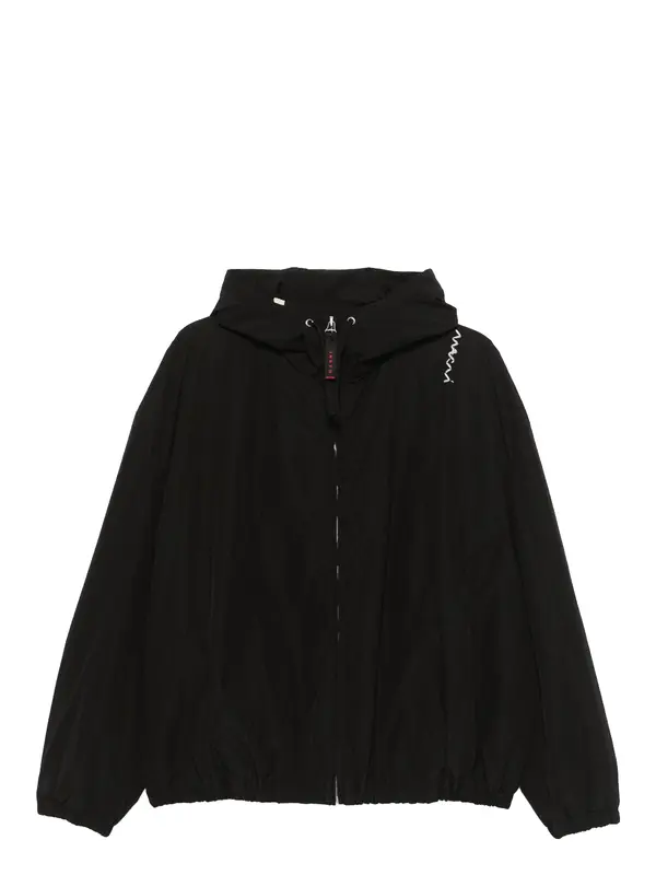 Marni Crinkled Hooded Jacket - Black