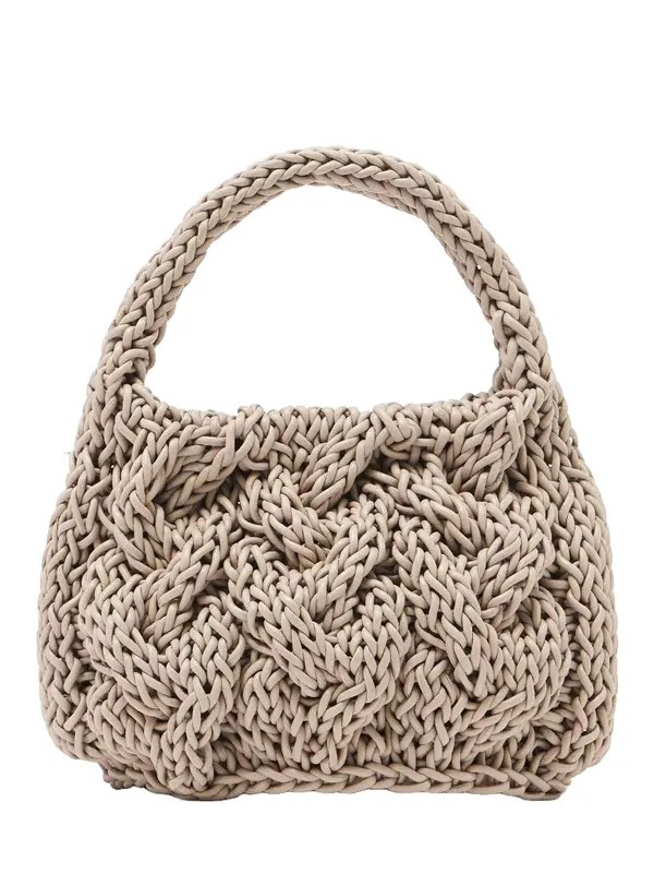 JW Anderson Small Cable-knit Tote Bag - Neutrals
