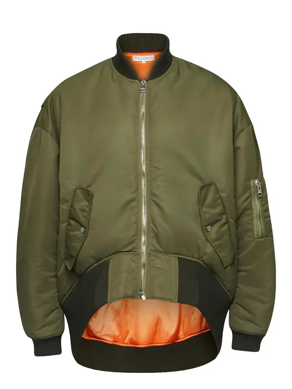 JW Anderson High-low Bomber Jacket - Green