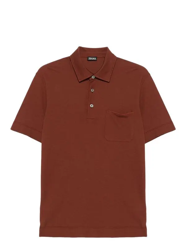 Zegna Short-sleeves Polo Shirt - Brown
