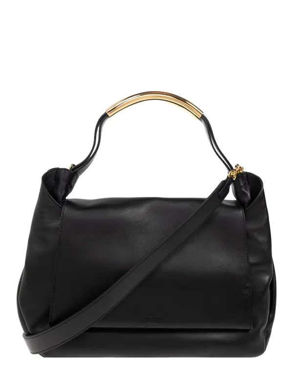 Moschino Leather Tote Bag - Black