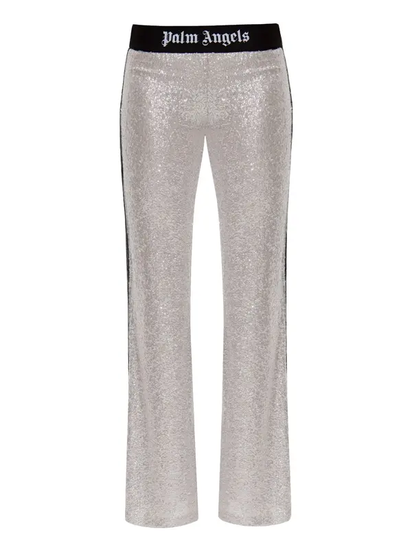 Palm Angels Sequin-embellished Trousers - Silver