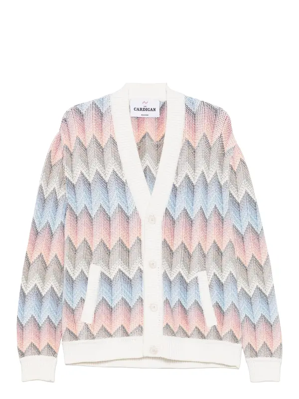 Missoni Gradient Chevron Cardigan - White