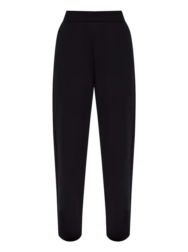 Emporio Armani Logo-embroidered Track Pants - Black