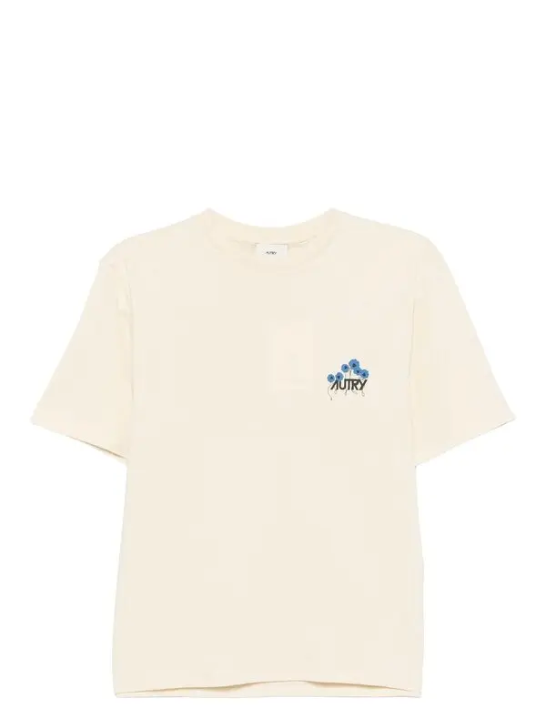 AUTRY Logo-print T-shirt - Neutrals