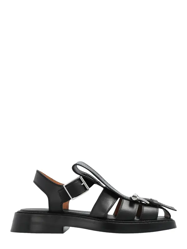 Alexander McQueen Leather Sandals - Black