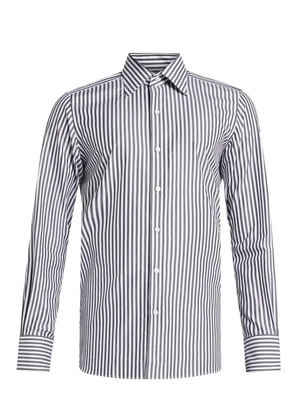 TOM FORD Striped Shirt - Black