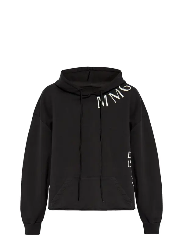 MAISON MARGIELA Logo-print Hoodie - Black