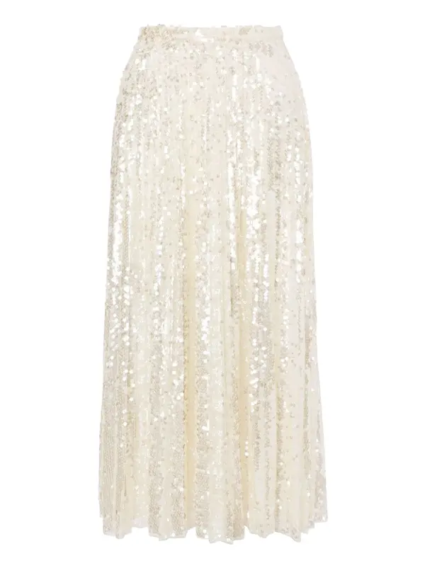 Philosophy Di Lorenzo Serafini Sequin-embellished Midi Skirt - White
