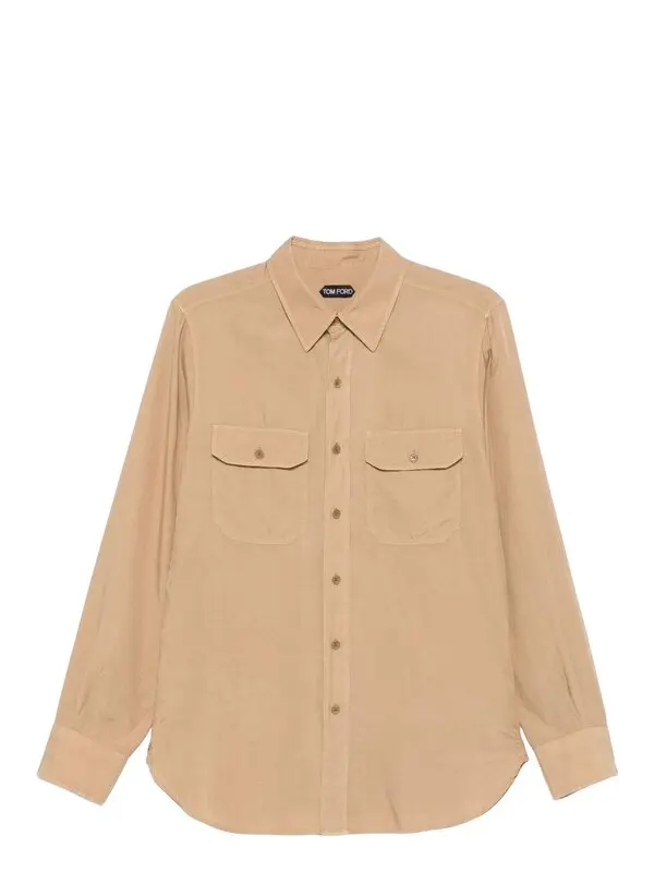 TOM FORD Twill Shirt - Brown