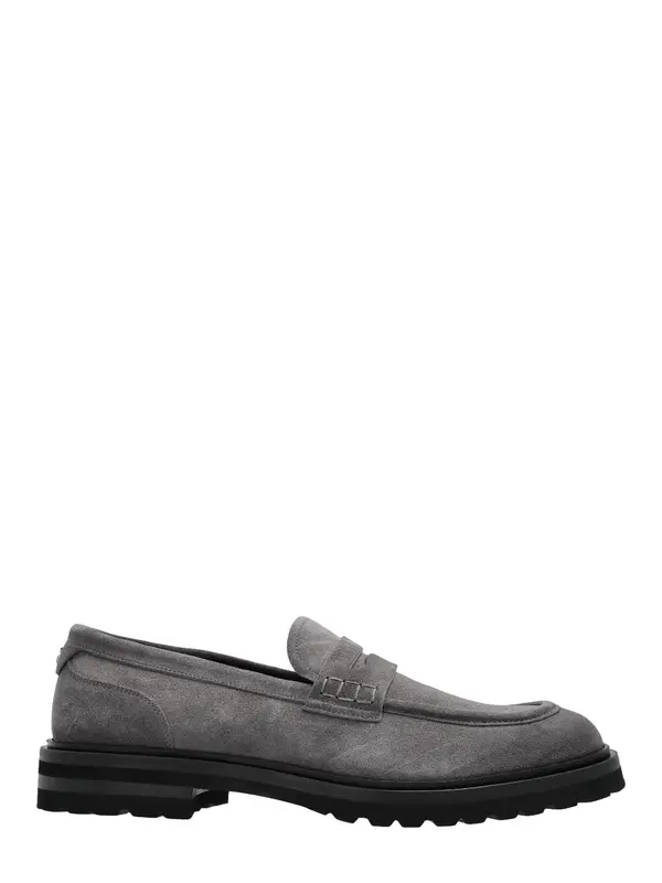 Dolce & Gabbana Logo-plaque Loafers - Grey
