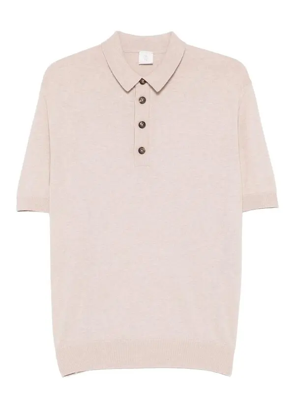 Eleventy Mélange-effect Polo Shirt - Neutrals