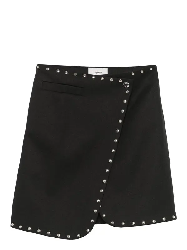 Coperni Studded Wrap Mini Skirt - Black