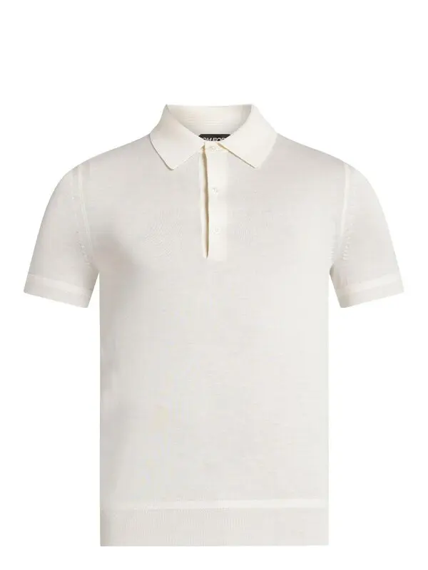 TOM FORD Short Sleeve Polo Shirt - Neutrals