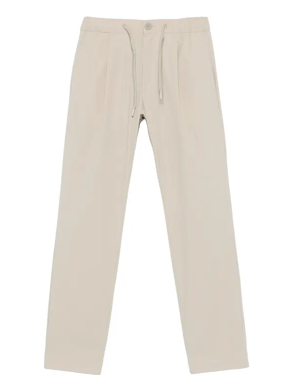 Herno Pleated Tapered Trousers - Neutrals