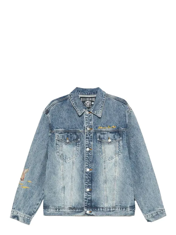 BILLIONAIRE BOYS CLUB Duck Embroidered Denim Jacket - Blue