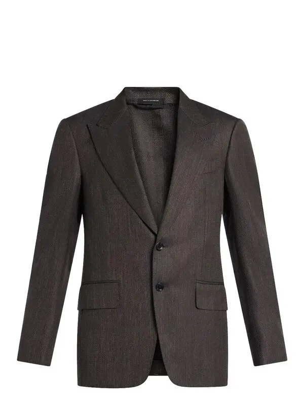TOM FORD Single-breasted Blazer - Brown