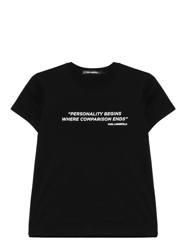 Karl Lagerfeld Quote T-shirt - Black