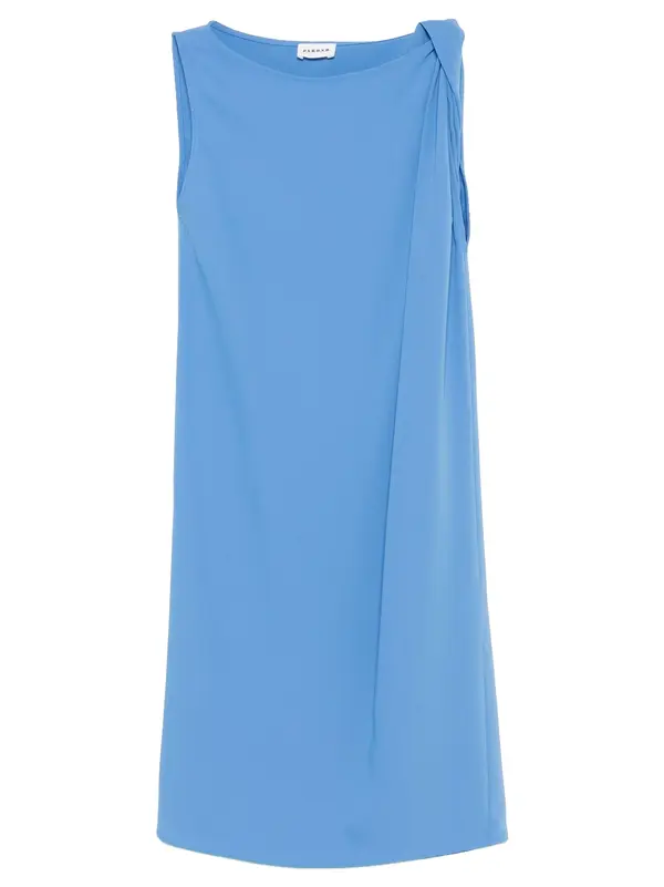 P.a.r.o.s.h Twist-detailing Midi Dress - Blue