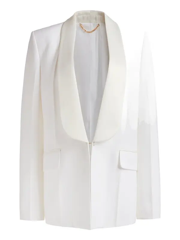 Victoria Beckham Shawl-collar Tuxedo Jacket - Ivory