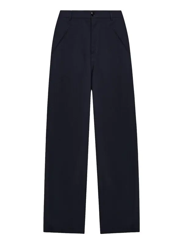 Marni Virgin Wool Straight-leg Trousers - Blue