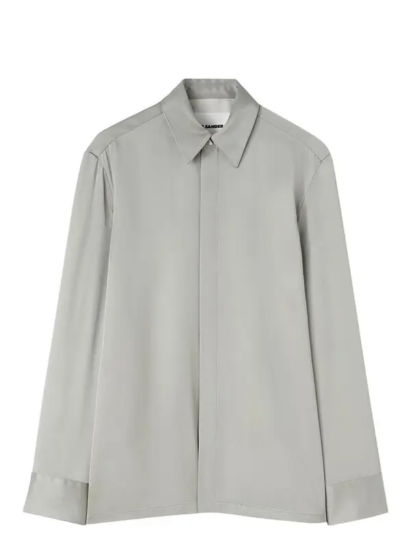 JIL SANDER Satin Shirt - Grey