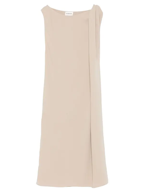 P.a.r.o.s.h Twist-detailing Midi Dress - Neutrals