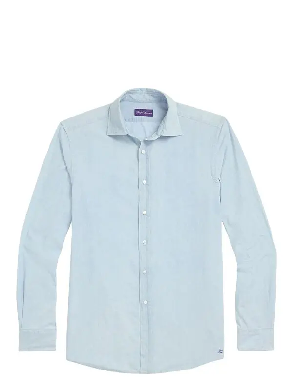 Ralph Lauren Purple Label Logo-embroidered Shirt - Blue