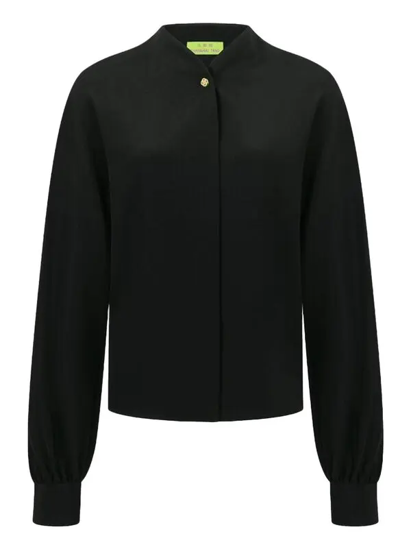 Shanghai Tang Jade-button Blouse - Black