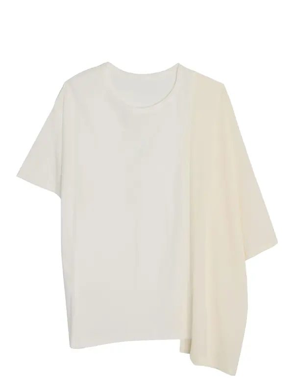 Y’s Asymmetric T-shirt - Neutrals