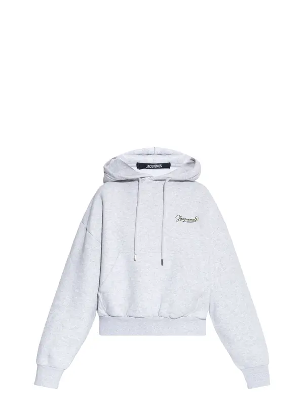 Jacquemus Logo-embroidered Hoodie - Grey