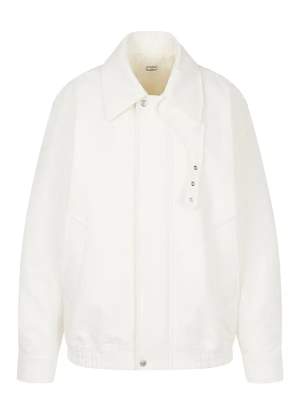 STUDIO TOMBOY Turn-up Collar Jacket - White
