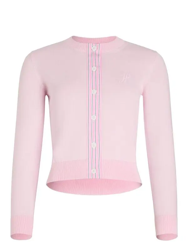 Patou Jp Monogram Cotton Cardigan - Pink