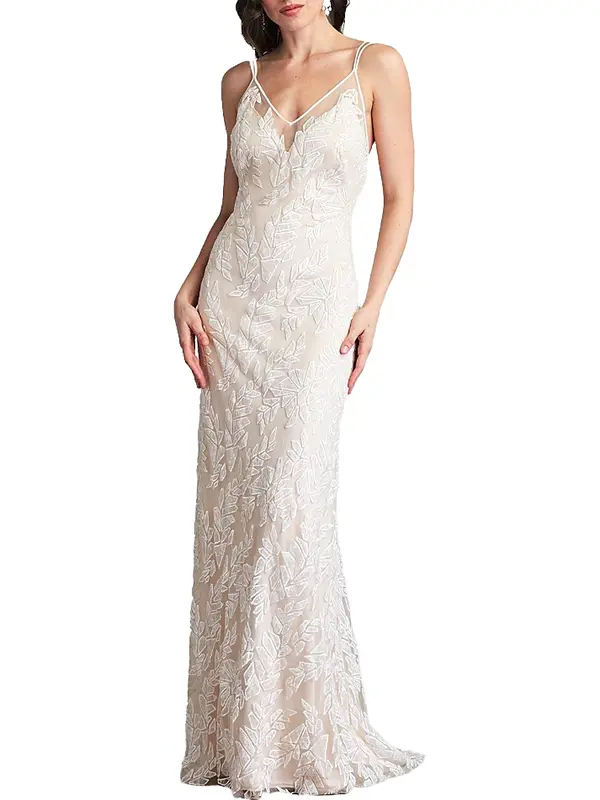 Tadashi Shoji Pippa Embroidered Gown - Ivory