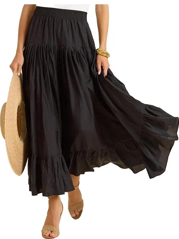 Calypso St. Barth Lourdes Maxi Skirt - Black